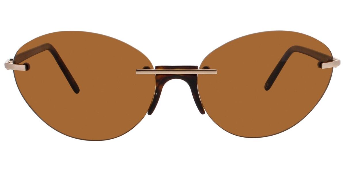 ANDY WOLF Zuri B Oval Gold Dark Tortoise Laminate Sonnenbrillen ...